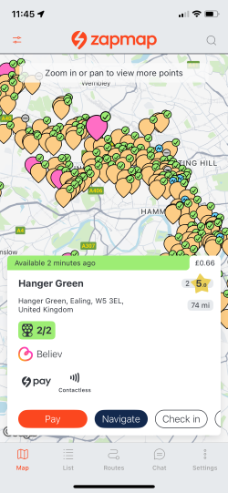 Believ public charging network guide - Zapmap